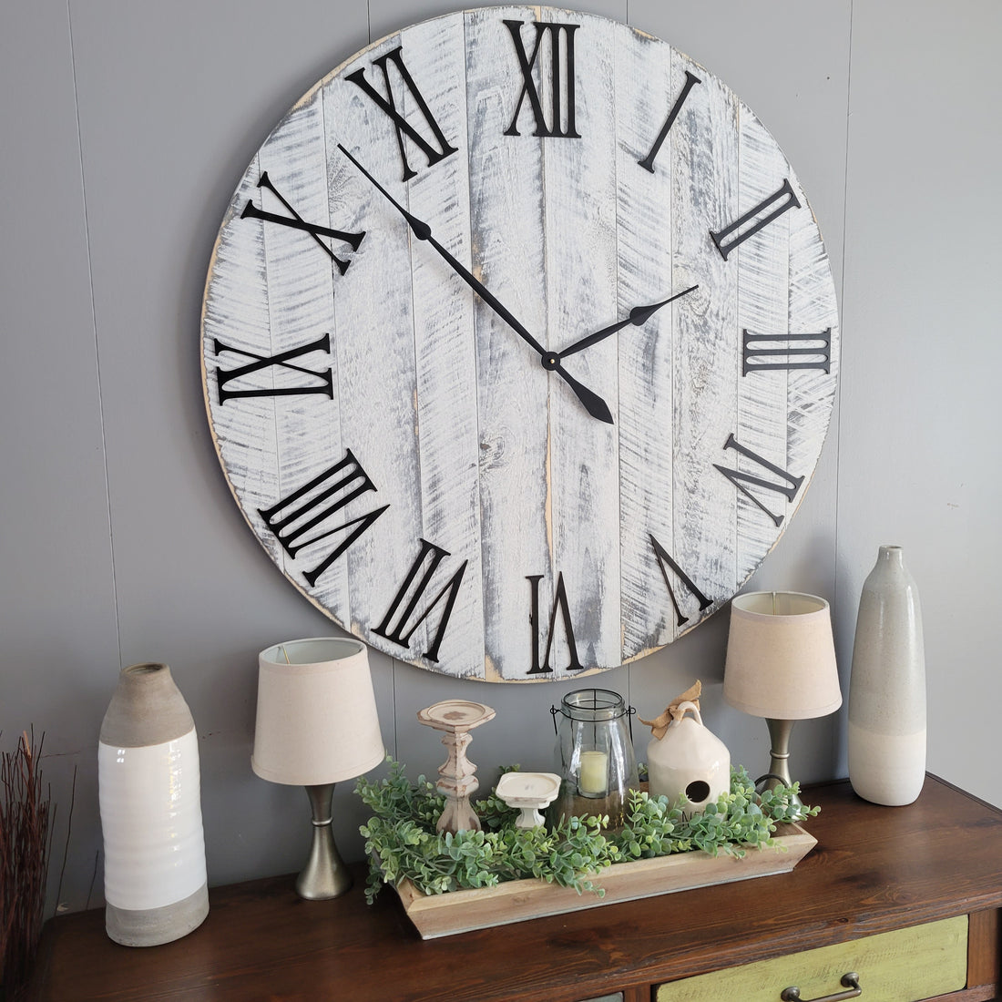 Large Farmhouse Wall Clocks