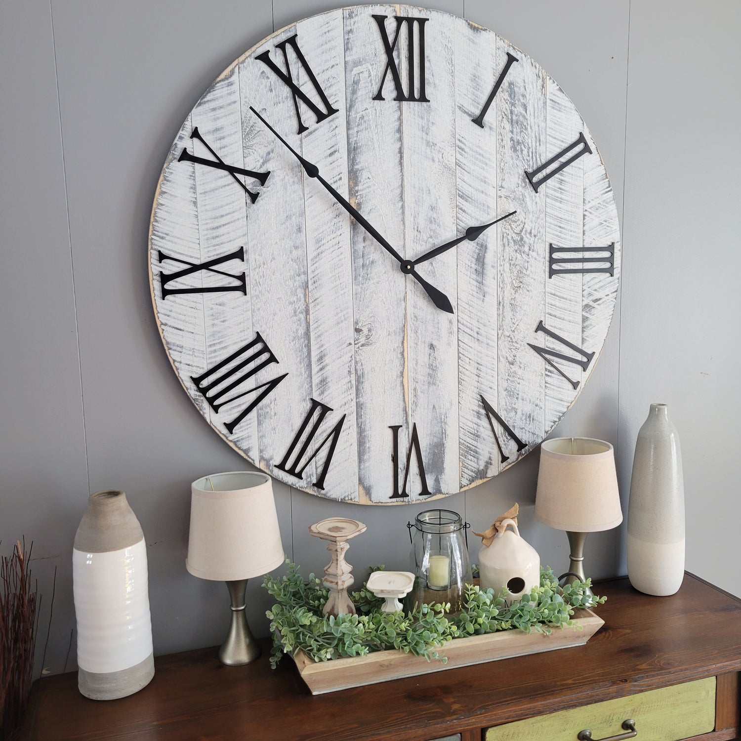 Large Farmhouse Wall Clocks