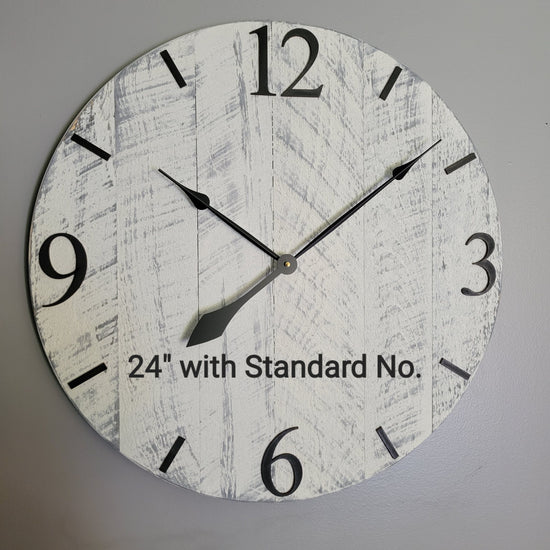 Large Wall Clock / 18" - 42" / Farmhouse Clock / Oversized wall clock ...